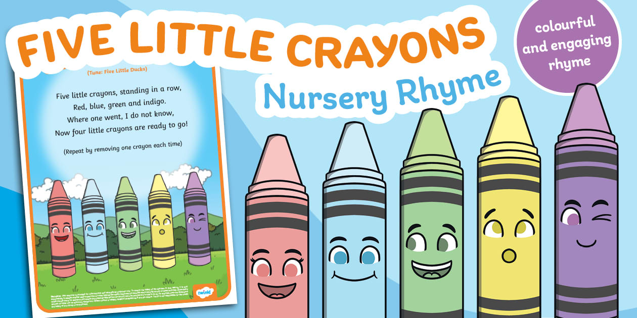 Five Little Crayons Nursery Rhyme