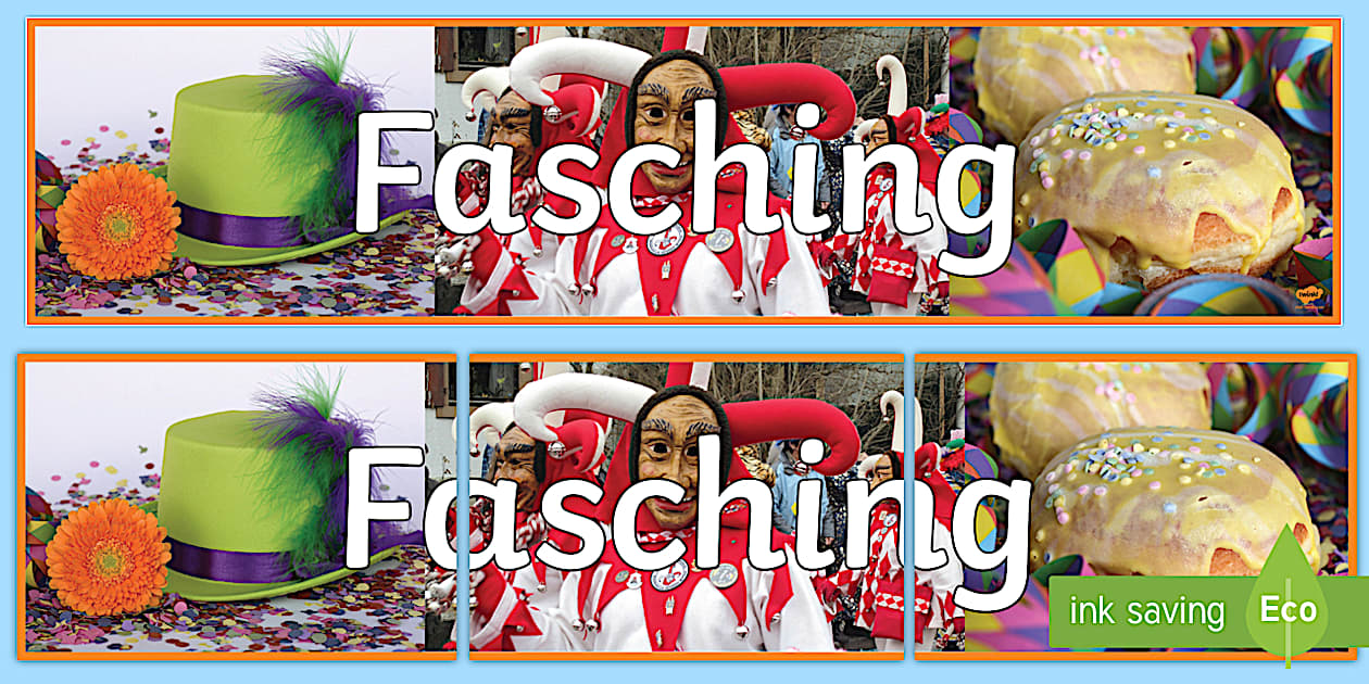 Fasching - Banner mit Fotos für die Klassenraumgestaltung