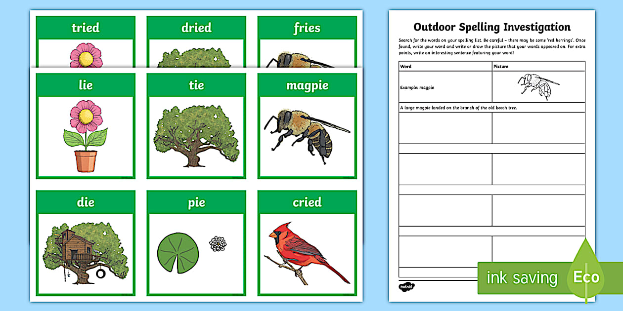 Spelling 'ie' Outdoor Activity Pack (teacher made) - Twinkl