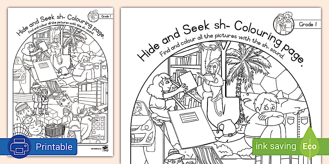 Hide and Seek Grade 1 sh- Colouring Page (professor feito)