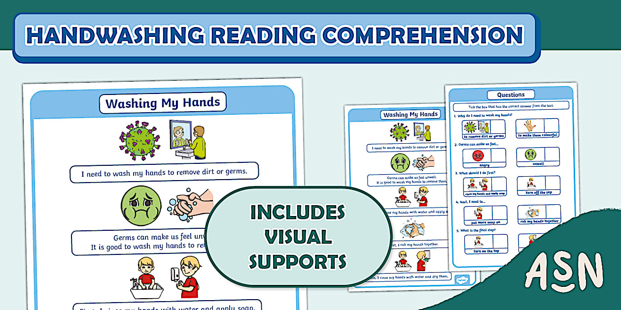 Washing My Hands Reading Comprehension with Visual Supports