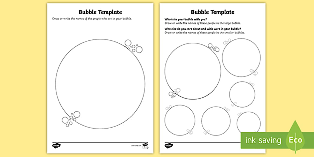 Classroom Bubble Template Worksheets (teacher made) - Twinkl
