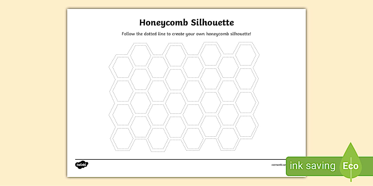 Honeycomb Silhouette Drawing Activity (Teacher-Made)