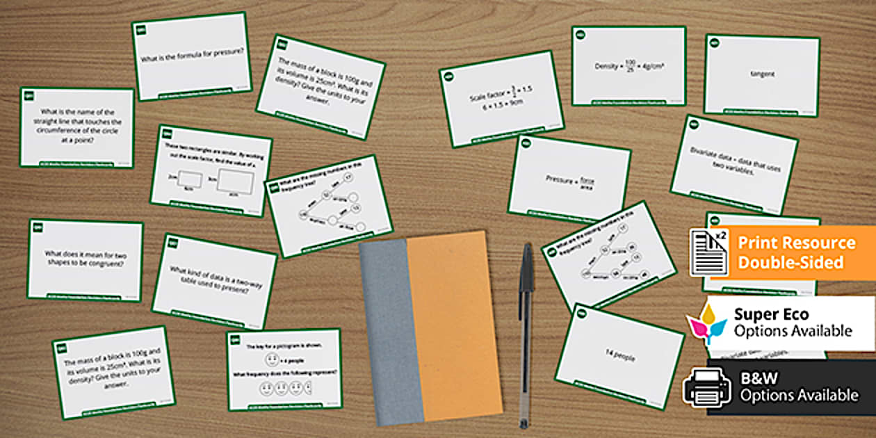 👉 GCSE Maths Foundation Flashcards | Foundation Maths | Beyond