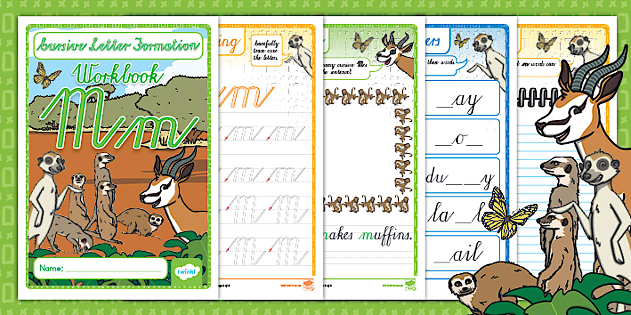 Cursive Letter Formation Workbook - Mm (teacher made)