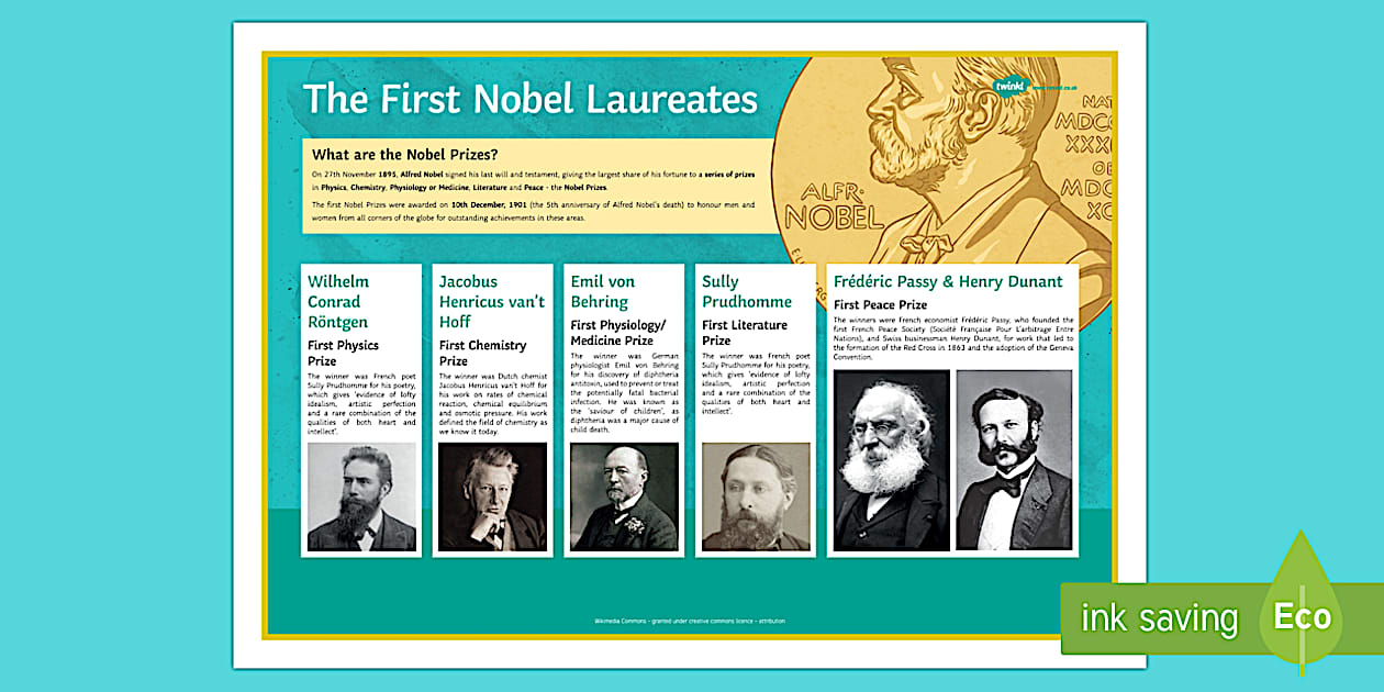 The First Nobel Laureates Nobel Prize