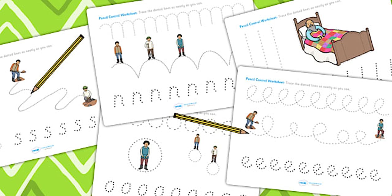The Farmer and His Sons Pencil Control Sheets - fine motor skills