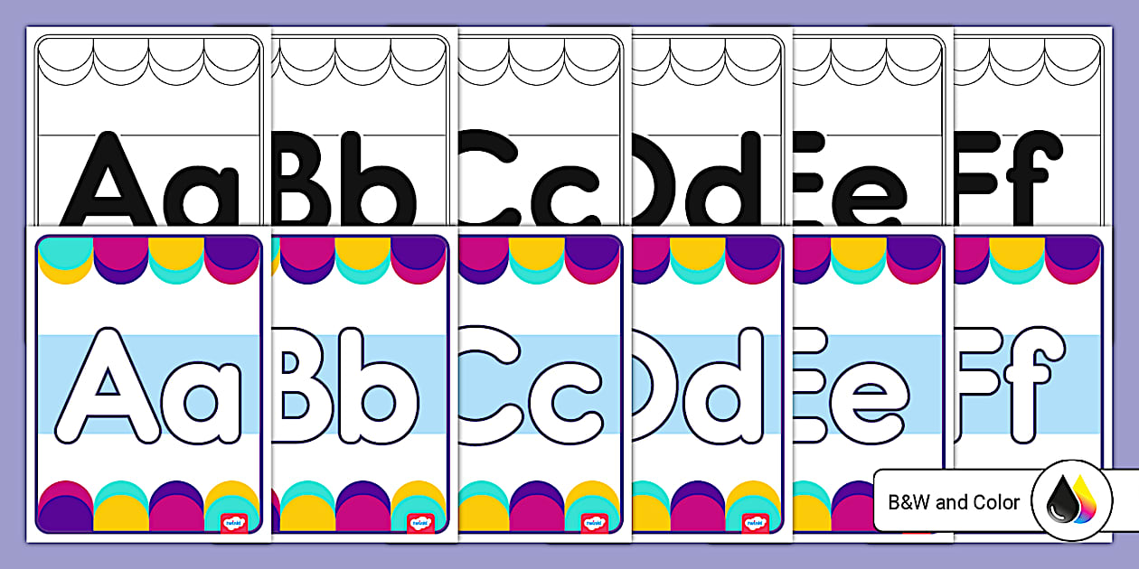 Full-Page Alphabet Letter Posters (Hecho por educadores)