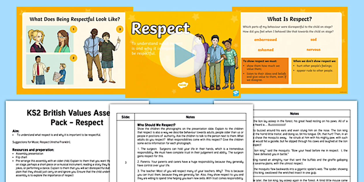Respect Assembly - British Values Respect Assembly Pack