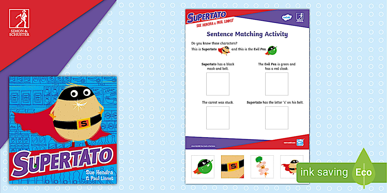 FREE! - Supertato Sentence Matching Activity (teacher made)