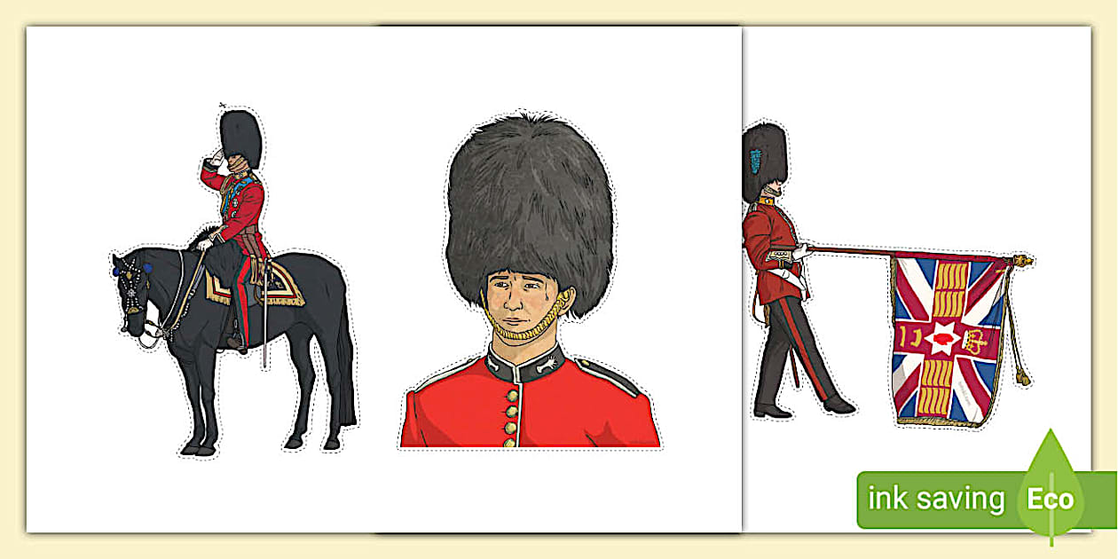 London Guard Cut-Outs (teacher made) - Twinkl