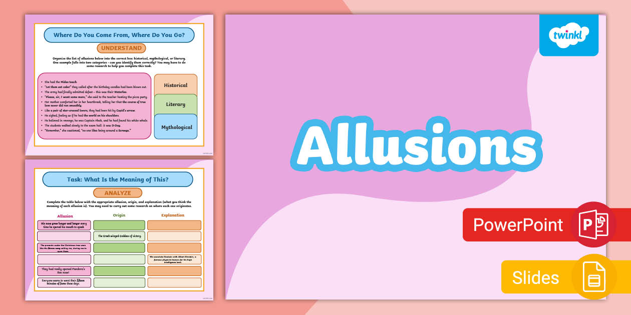 Seventh Grade Allusion PowerPoint & Google Slides