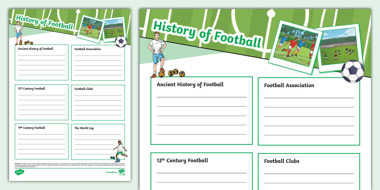 The History of Football Fact File Template