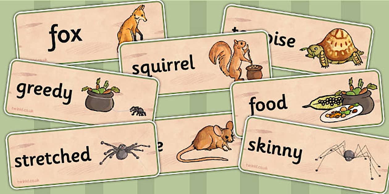 Cursive Why Anansi Has Eight Skinny Legs Word Cards - Twinkl