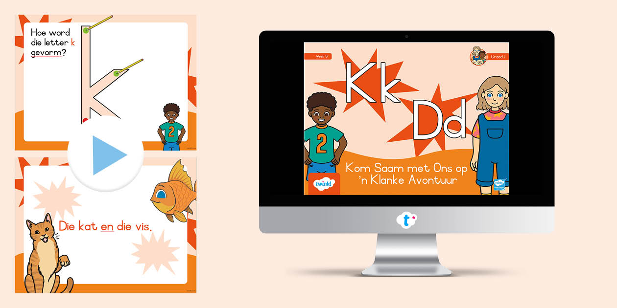 Graad 1 Klanke Lesaanbieding k, d (Lehrer gemacht) - Twinkl