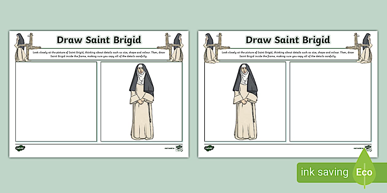 Draw Saint Brigid Worksheet