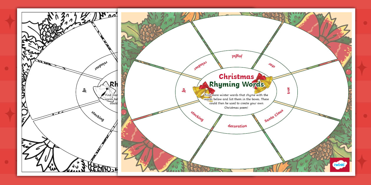Christmas Rhyme Around the Table - Twinkl