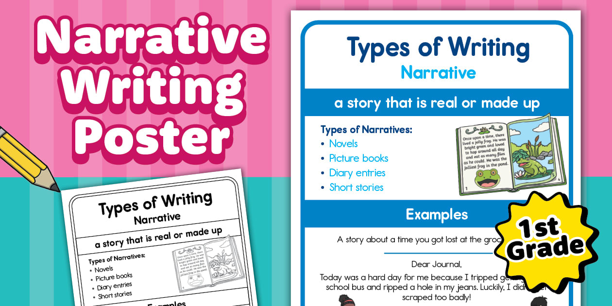 First Grade Narrative Writing Poster (nauczyciel wykonał)