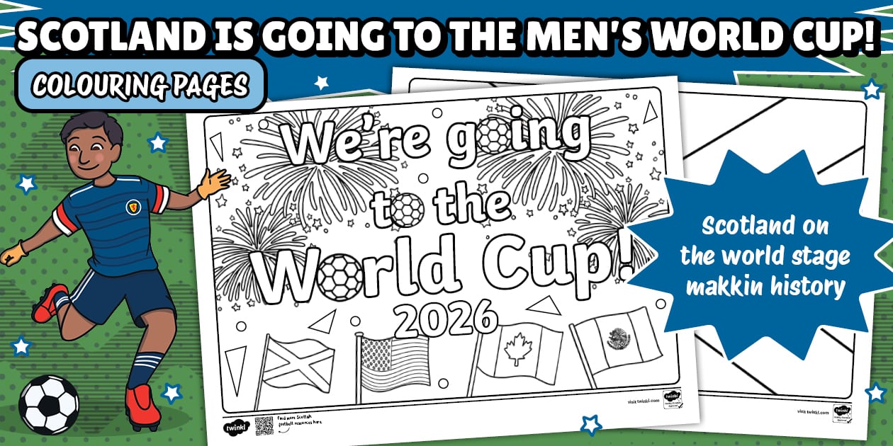 Scotland Is Going to the Men's World Cup! Colouring Pages
