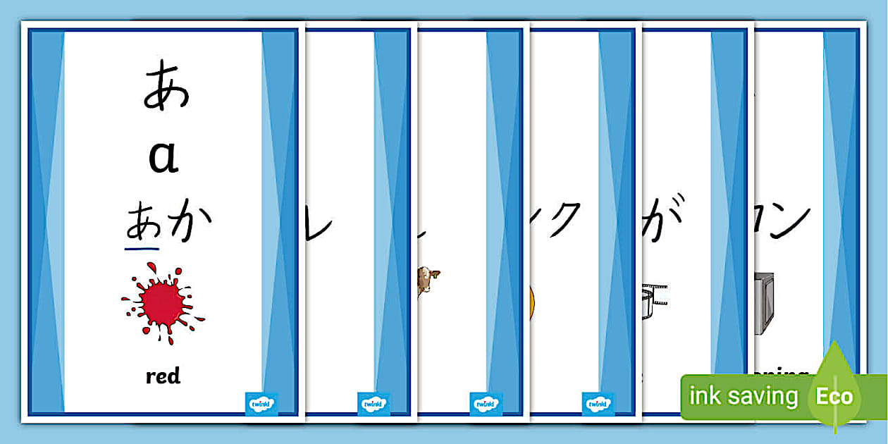 Hiragana/Katakana Display Posters - Twinkl