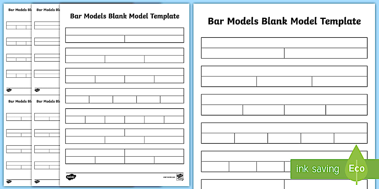Blank Bar Model Template - Primary Maths Resource - Twinkl
