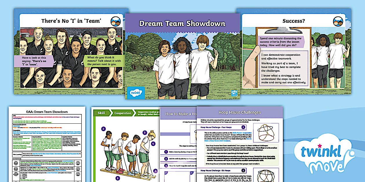 Team Building Activities Year 6 - OAA PE Lesson - Twinkl PE