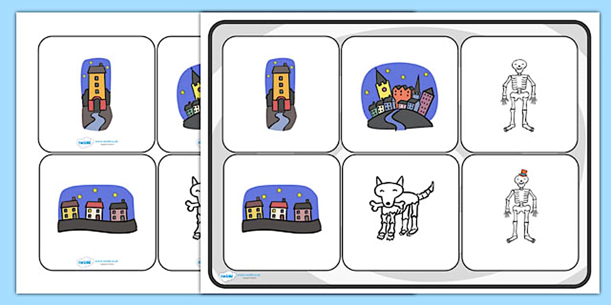 Matching Cards and Board to Support Teaching on Funnybones