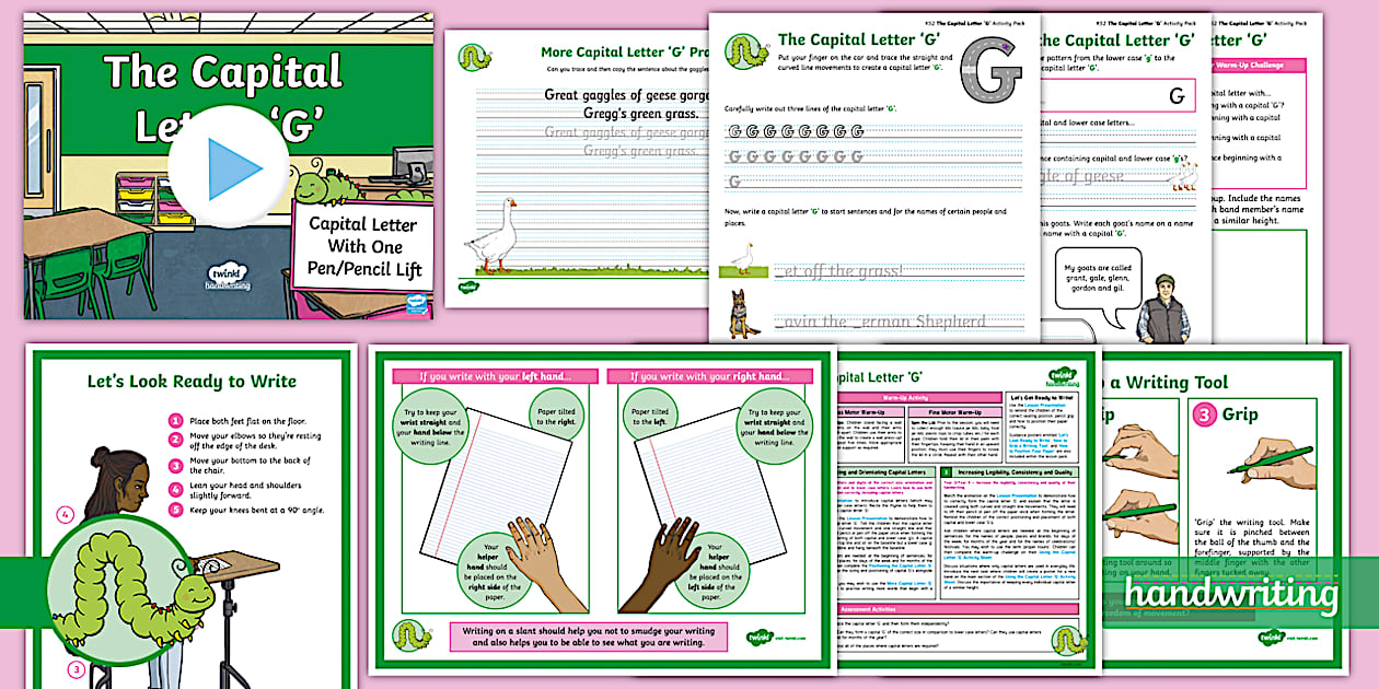 Twinkl Handwriting: The Capital Letter 'G' KS2 Activity Pack