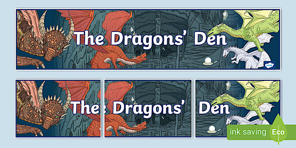 The Dragons' Den Display Banner, Dragons (teacher made)