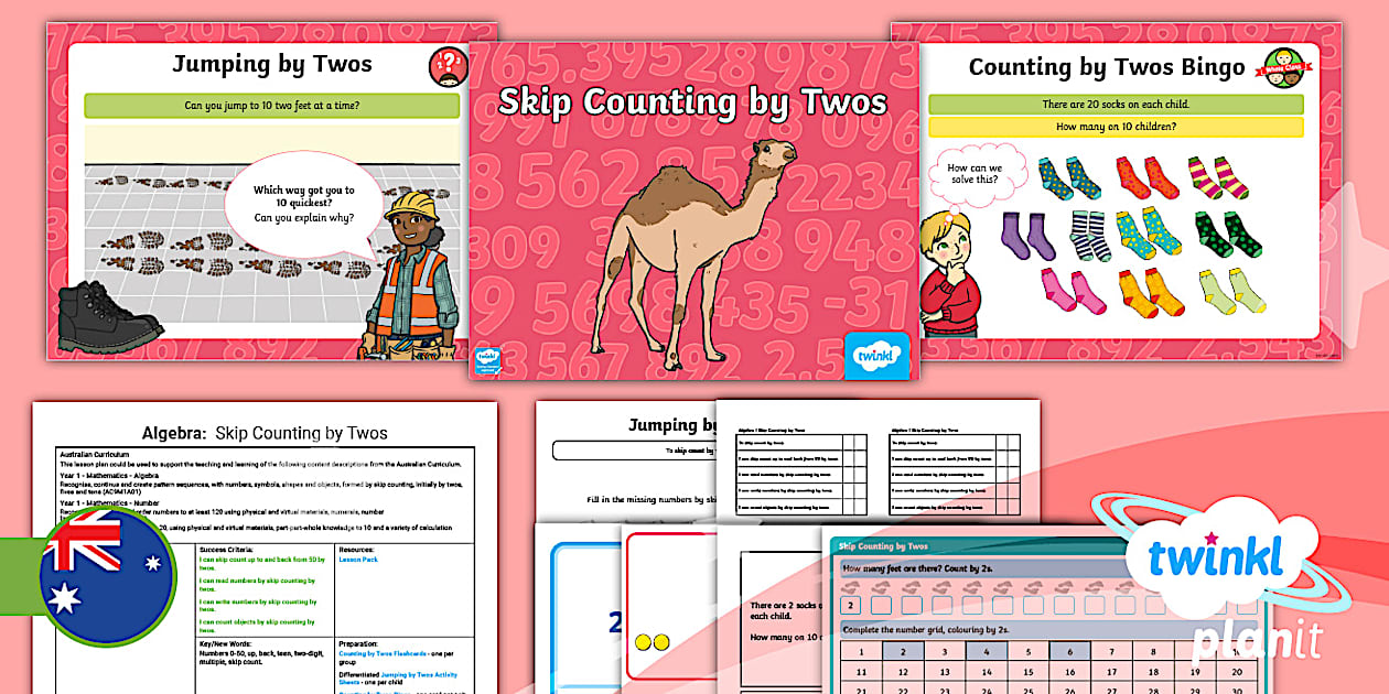 Year 1 Algebra: Skip Counting Lesson 1 (teacher made)