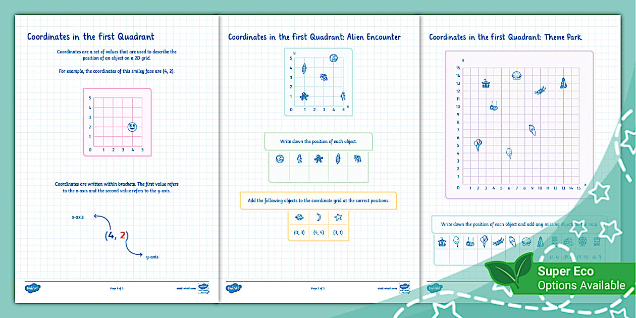 Coordinates in the First Quadrant (Ages 8 - 9) - Twinkl