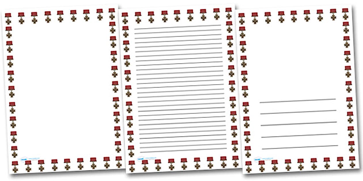 Victoria Cross Portrait Page Borders- Portrait Page Borders