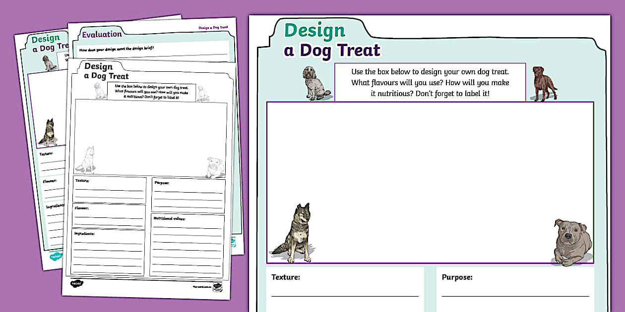 Design a Dog Treat Worksheet (teacher made) - Twinkl