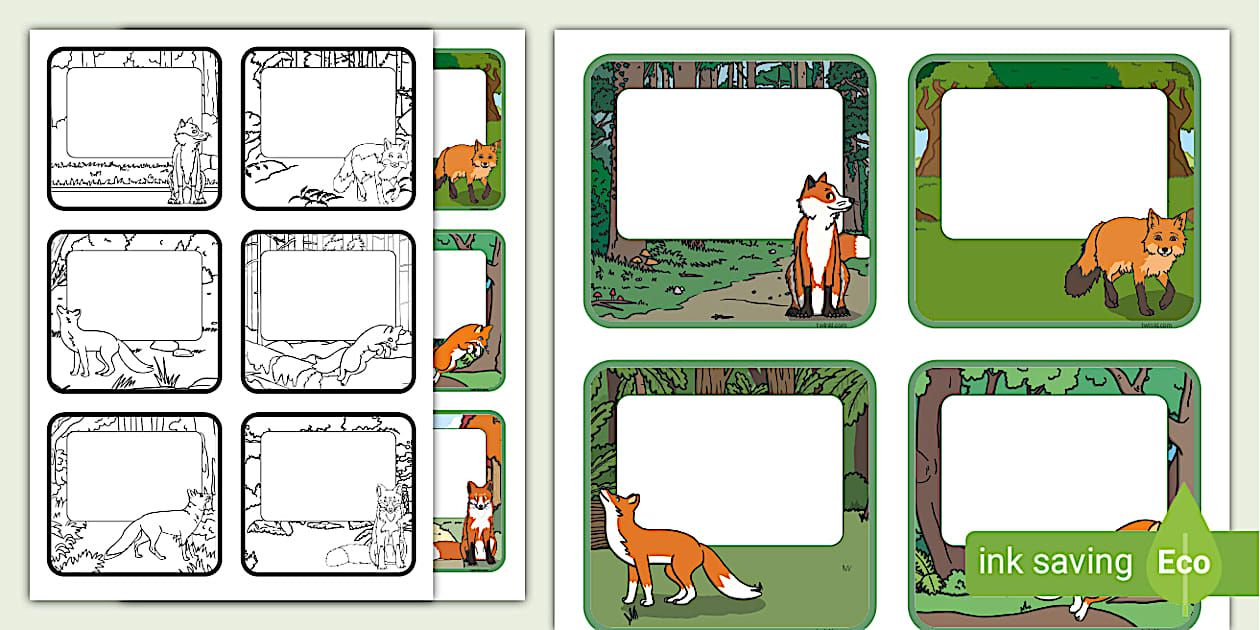 Fox-Themed Peg Labels (Teacher-Made) - Twinkl