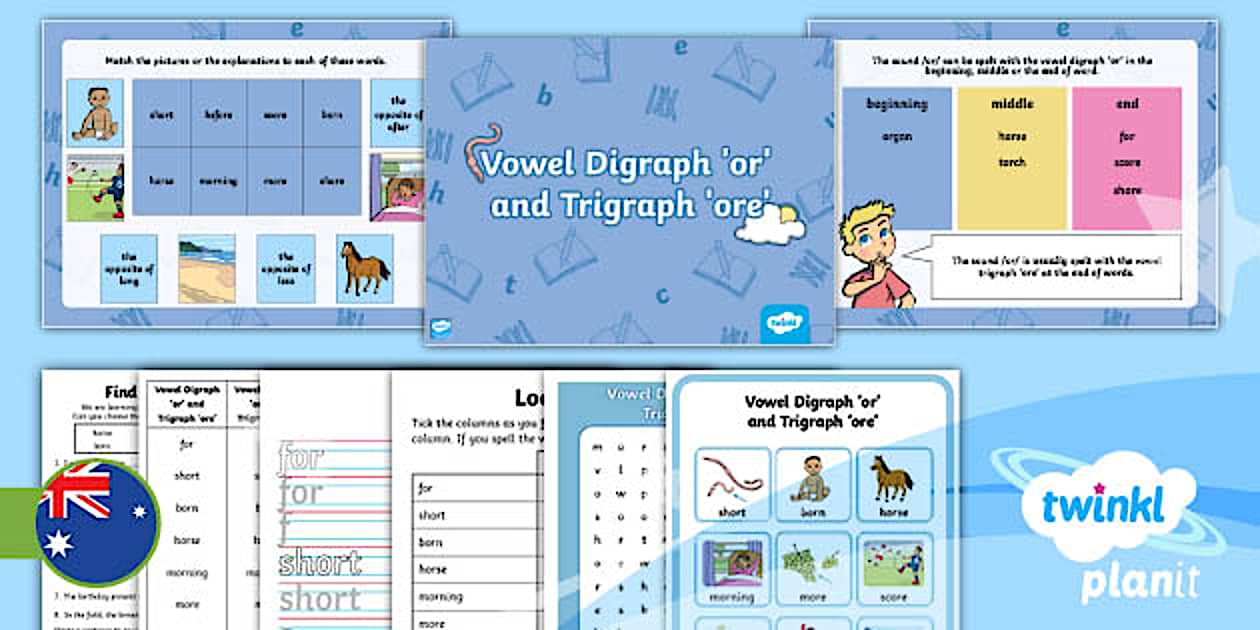Year 2 Spelling: Vowel Digraph 'or' and Trigraph 'ore'