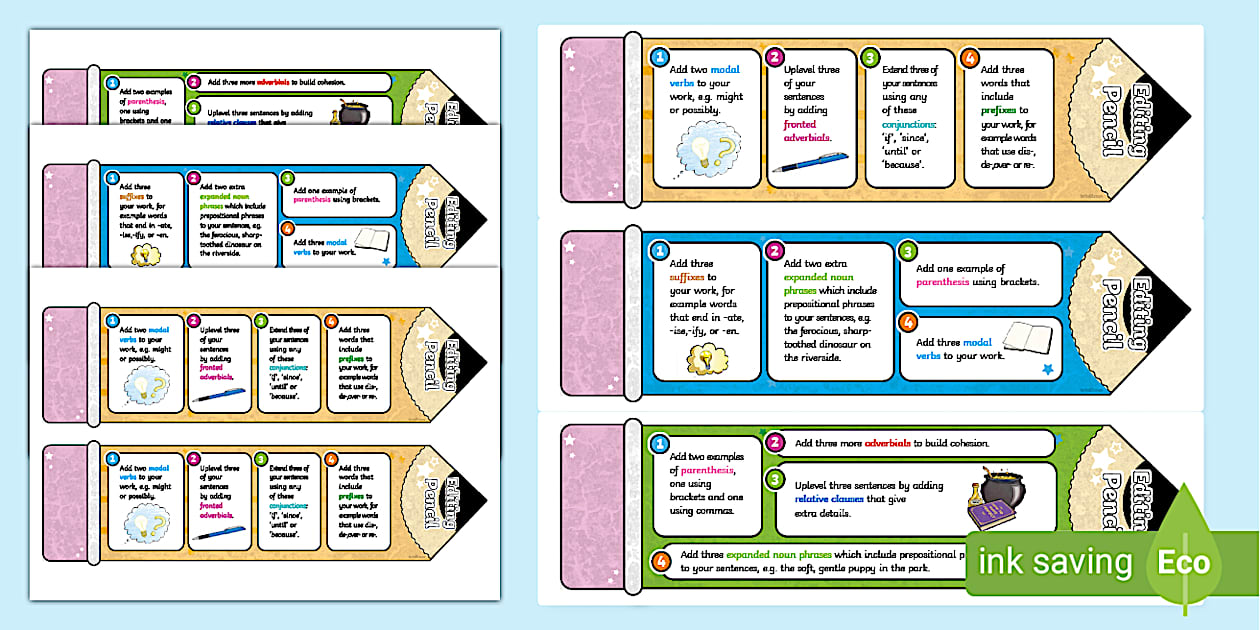 Year 5 Editing Pencils (teacher made) - Twinkl