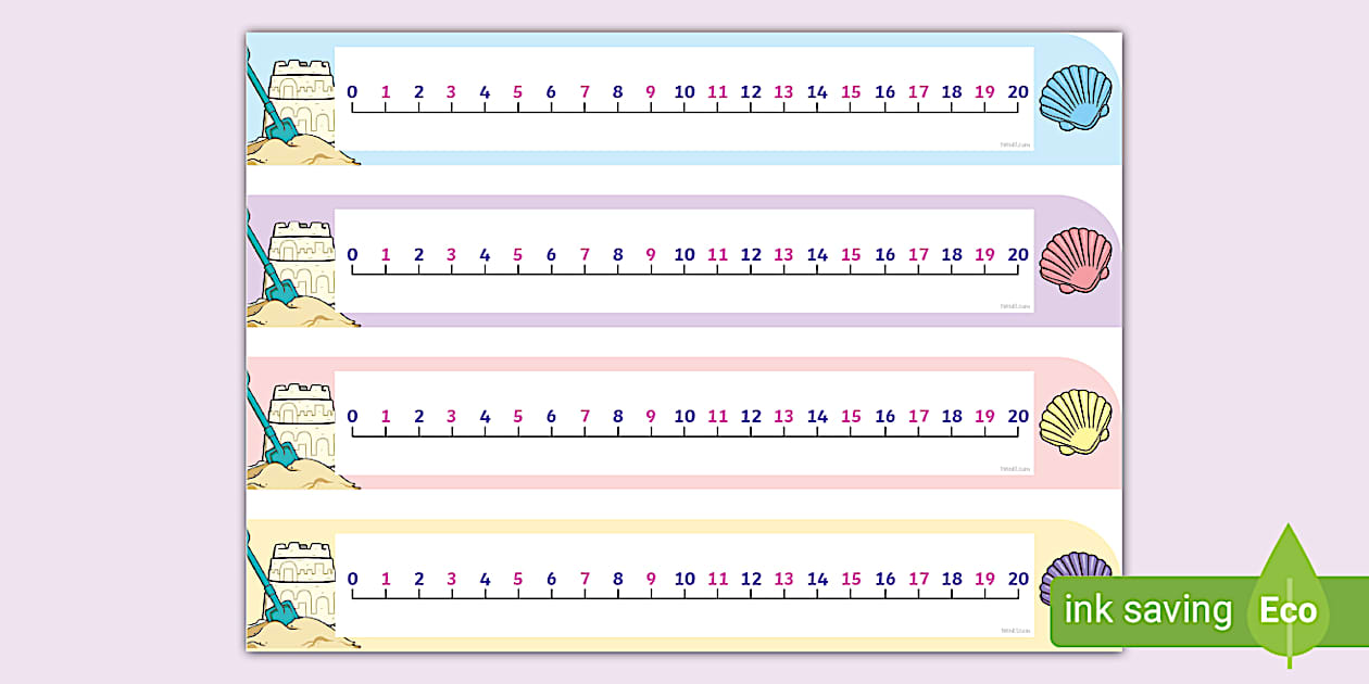 👉 Pastel 0-20 Number Line - KS1 - Maths - Support Materials