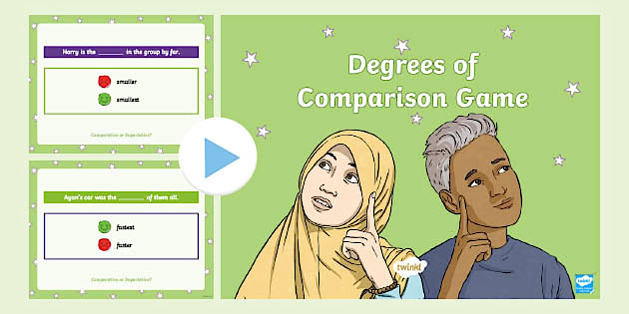 Degrees of Comparison Worksheet Game | Twinkl South Africa