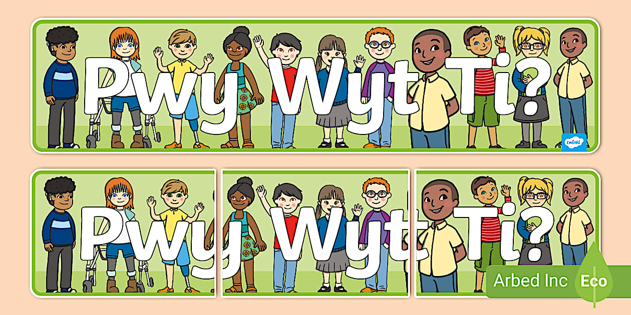 Baner Arddangos 'Pwy Wyt Ti?' (teacher made) - Twinkl