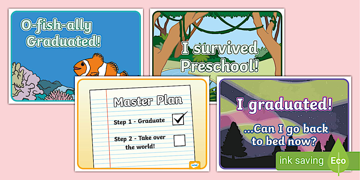Funny Preschool Graduation Posters