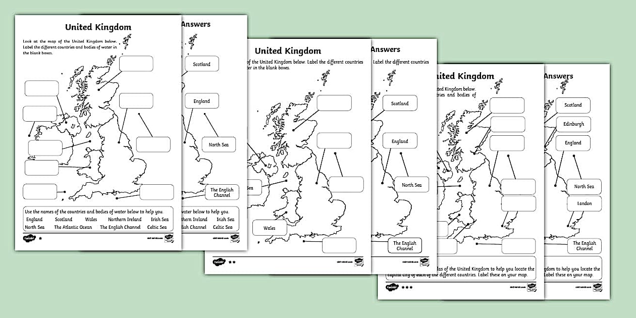 Countries and Seas of the United Kingdom | Twinkl Geography