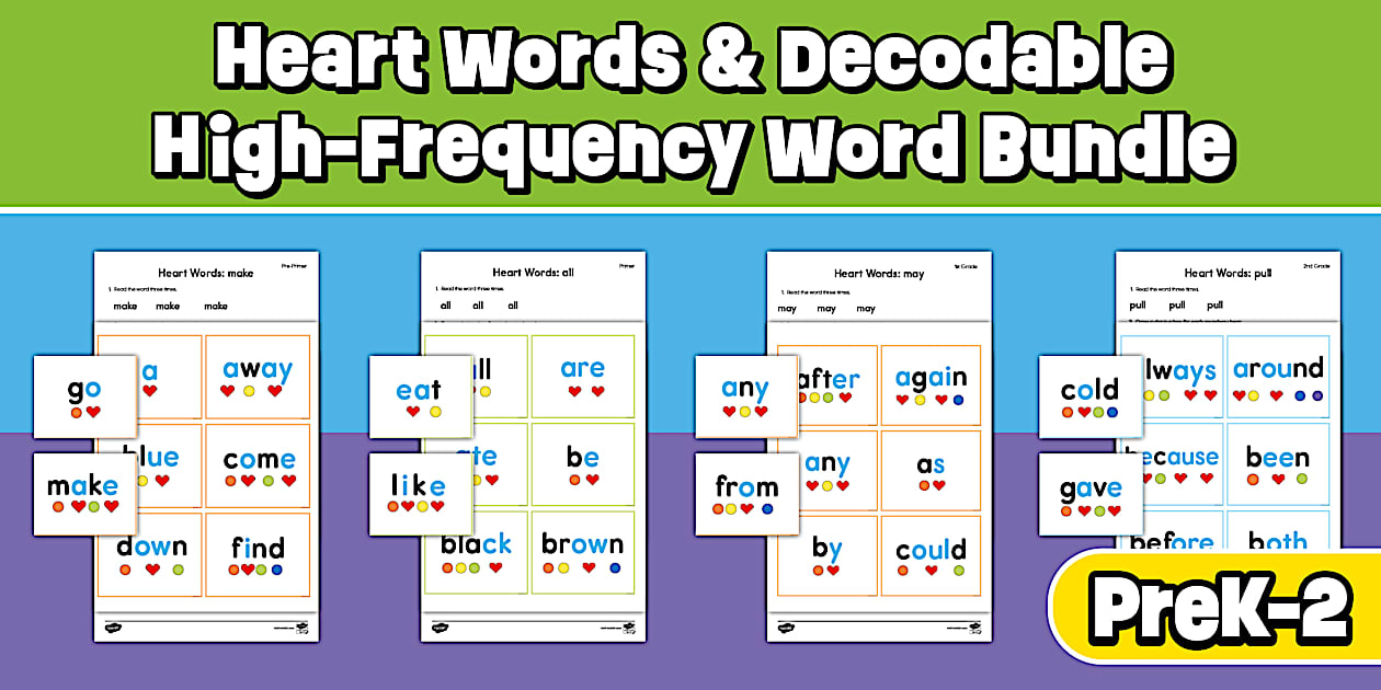 Heart Words Decodable High Frequency Bundle
