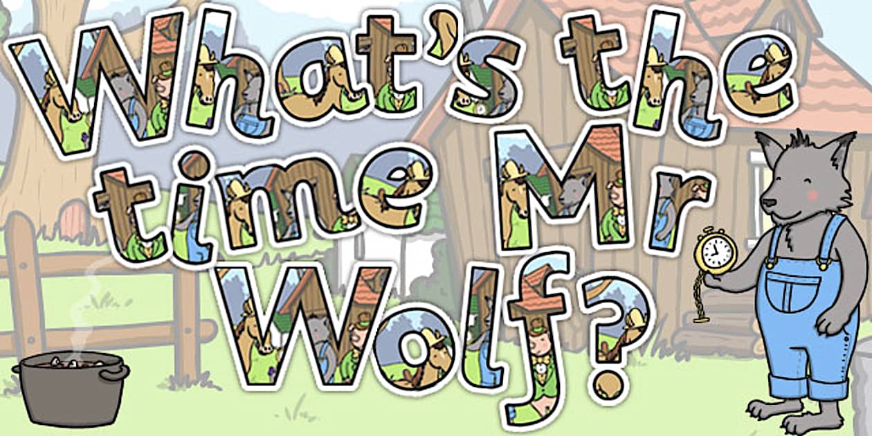 Display Lettering to Support Teaching on What's The Time, Mr Wolf?