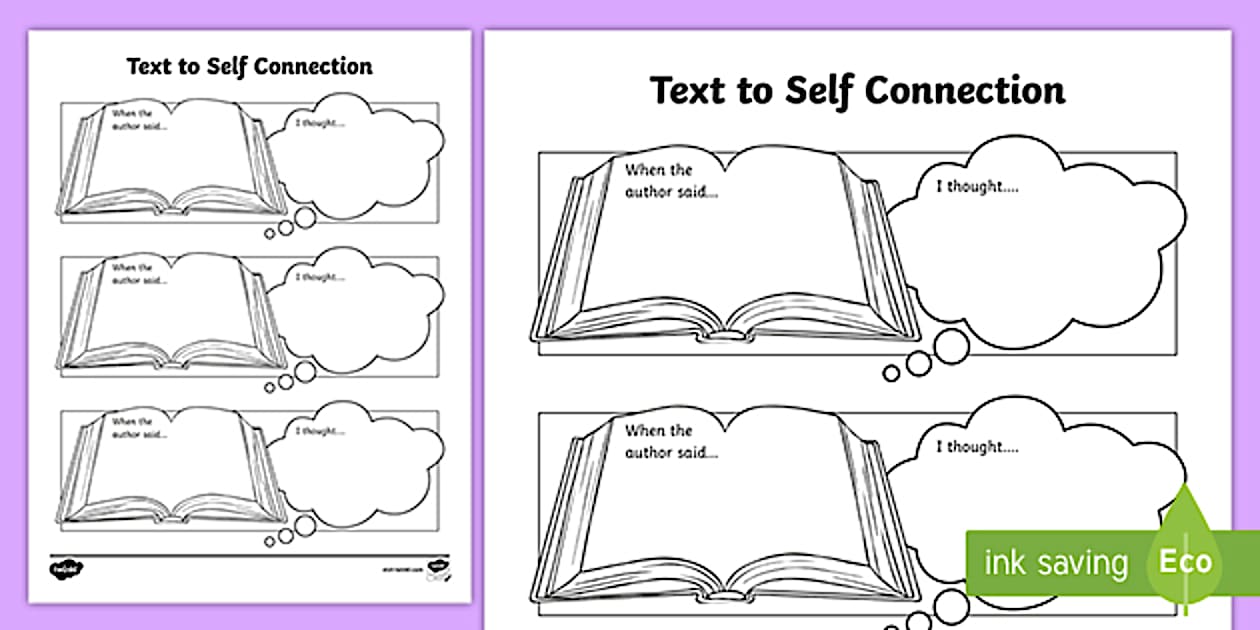 Text to Self Connection Worksheet (teacher made) - Twinkl