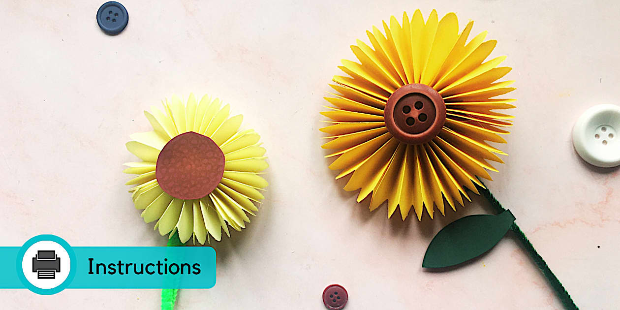 Sunflower Paper Craft | Flower Craft Activity (teacher made)