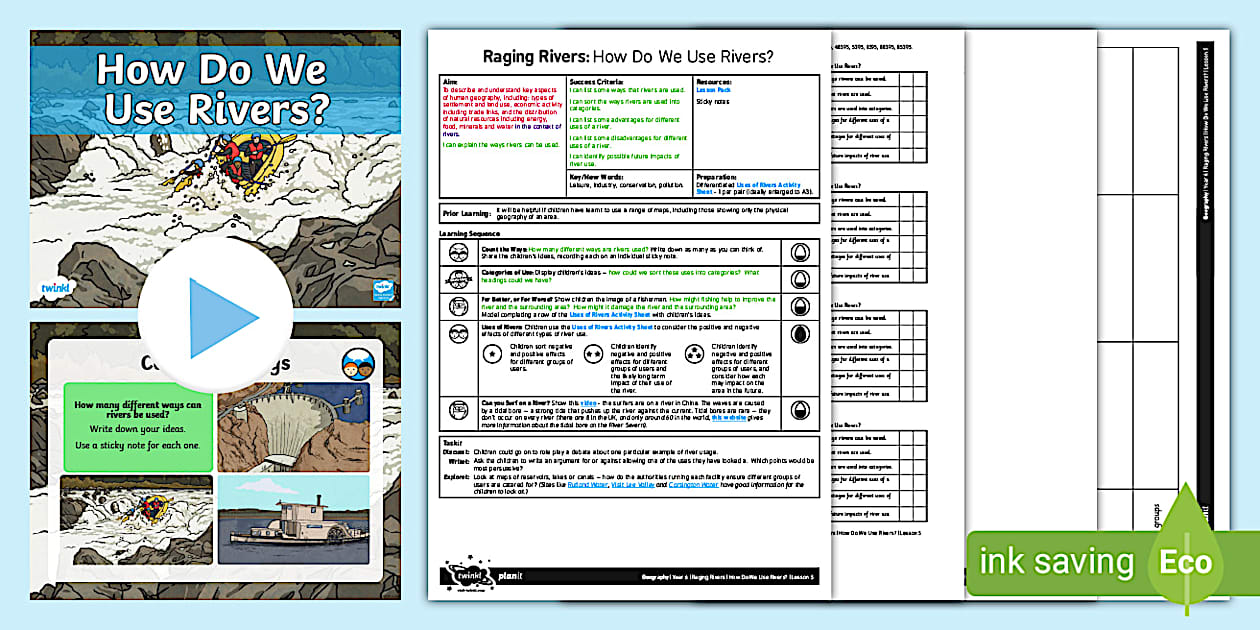 How We Use Rivers Lesson Plan 5 - Year 6 Geography - Twinkl