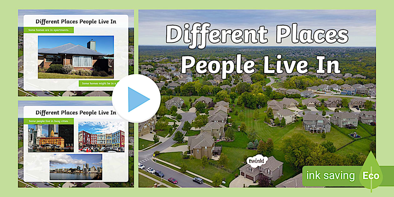 Different Places People Live In PowerPoint (teacher made)