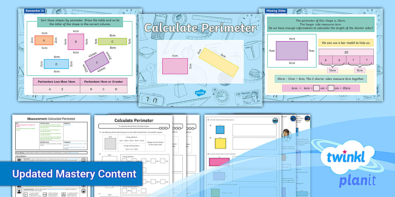 👉 Y3 Measure Perimeter PlanIt Maths Lesson 2 - Twinkl