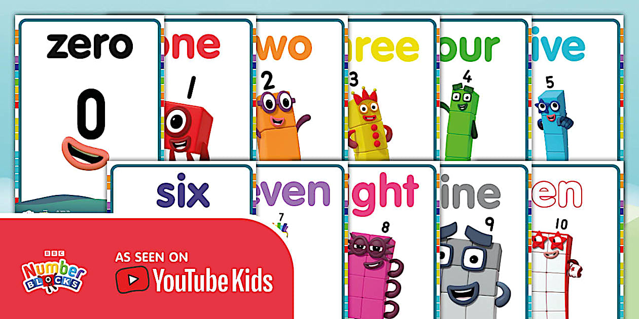 'Numberblocks' Posters | 0 - 10 Words Display Posters