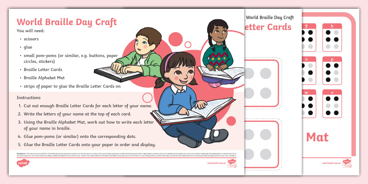 World Braille Day Craft (teacher made) - Twinkl